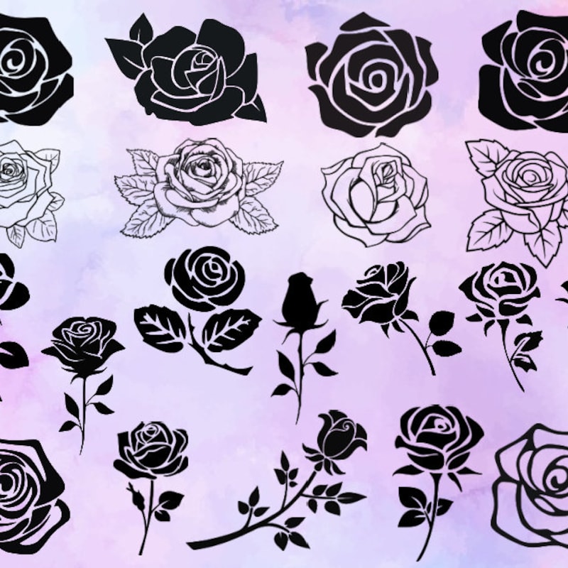 Rose Svg - Etsy