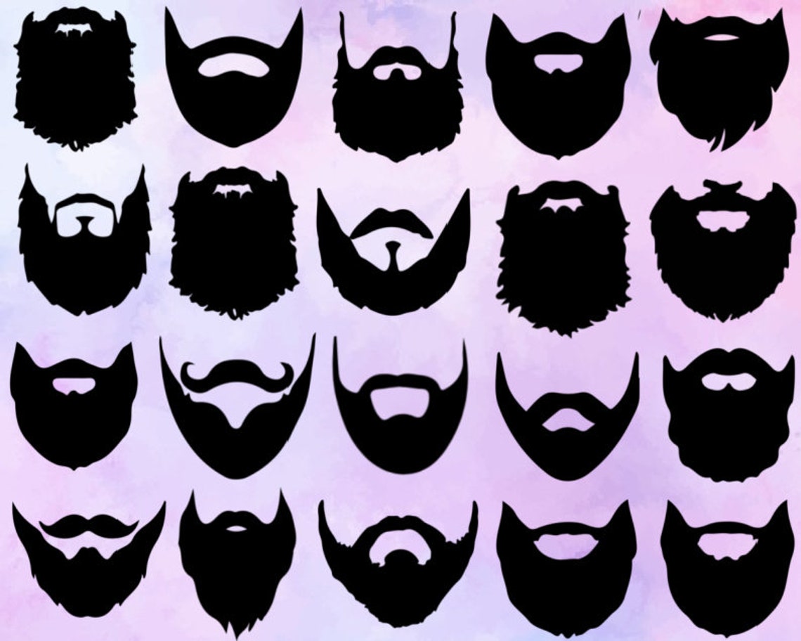 Bart SVG - Männer SVG - Bart Silhouette - SVG Cut Files - Bart Bundle ...