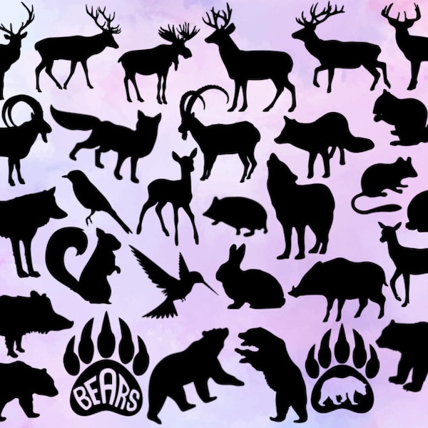 Forest Animals Clipart - Etsy
