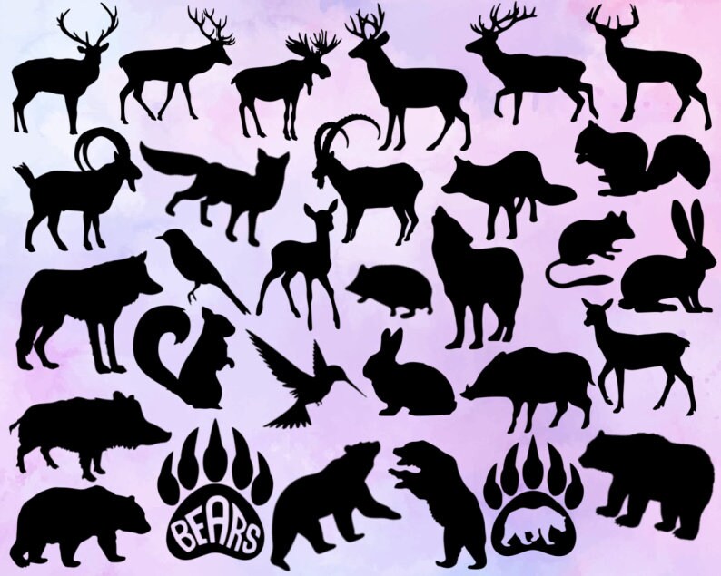 Forest Animal SVG - Forest Animal Silhouette - Forest Animal Bundle SVG ...