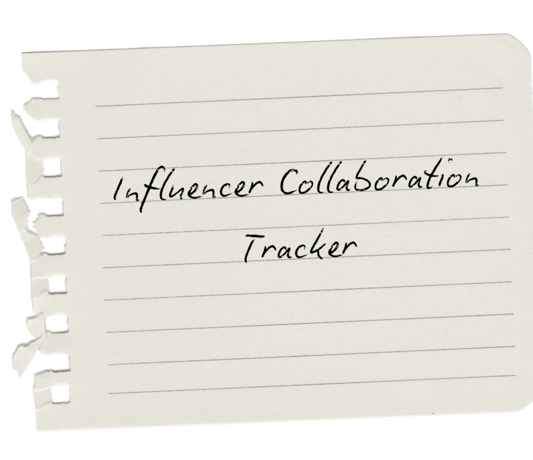 Influencer Collaboration Tracker - Etsy