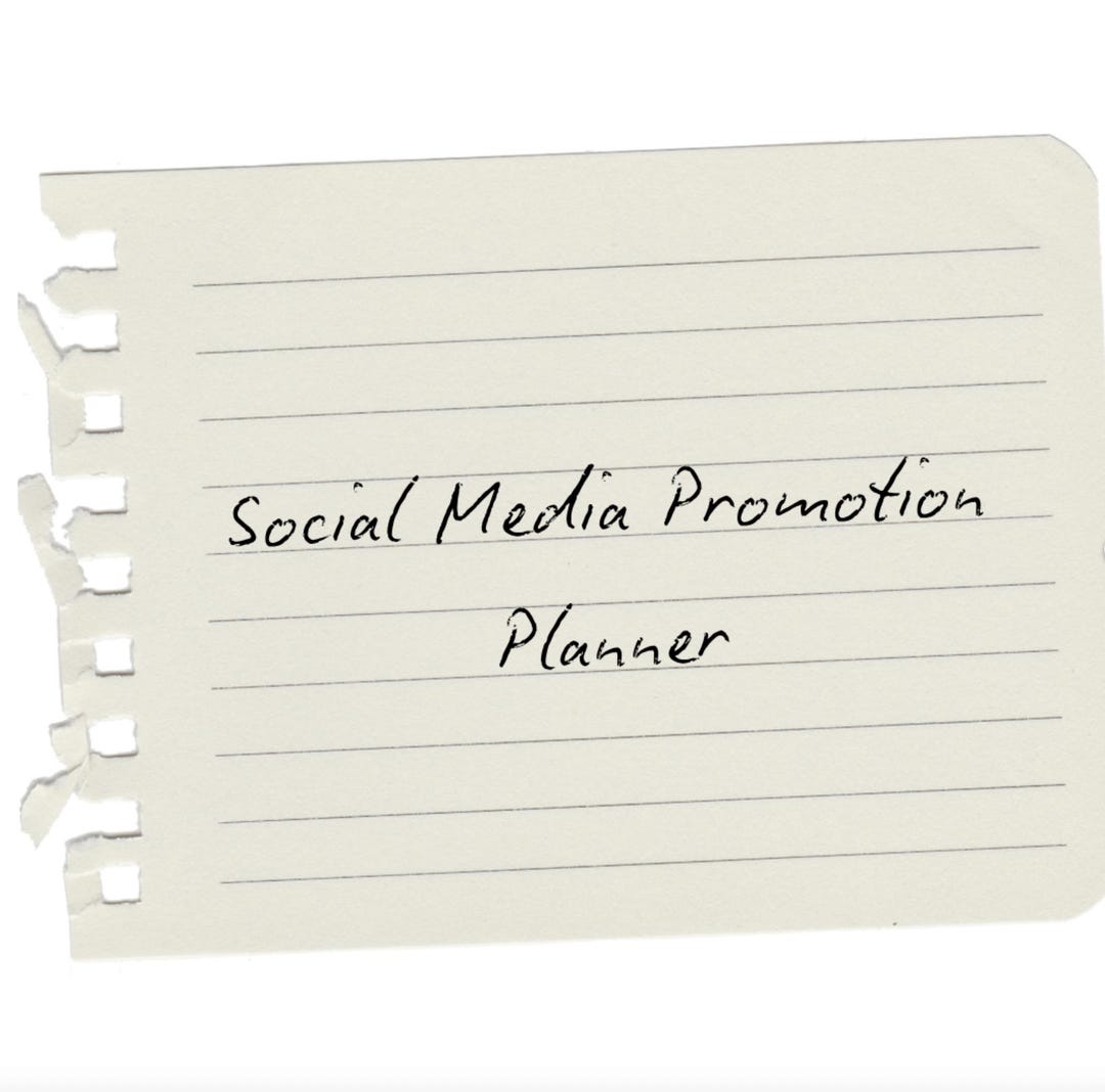 Social Media Promotional Planner - Etsy