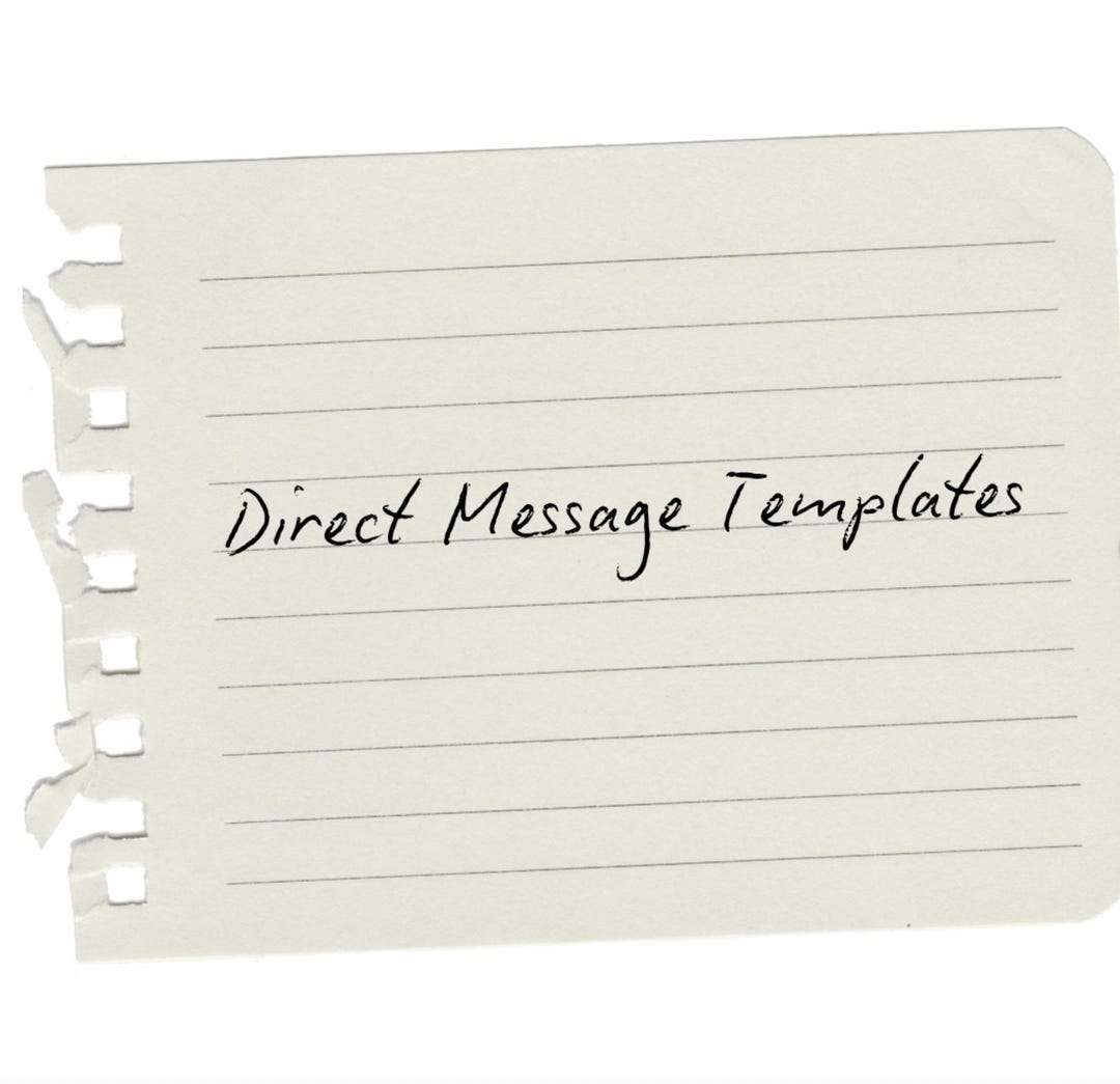 Direct Message Templates - Etsy