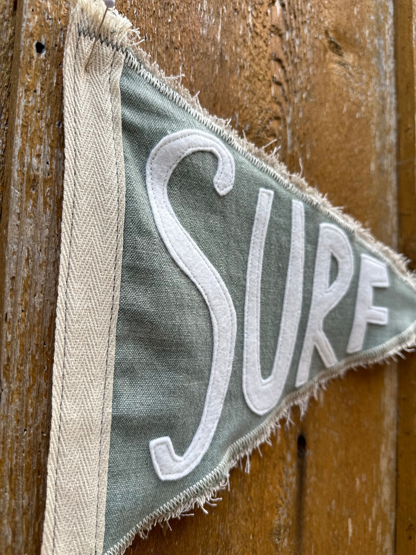 Vintage Inspired Pennant Surf Upcycled Recycled Beach Flag California ...