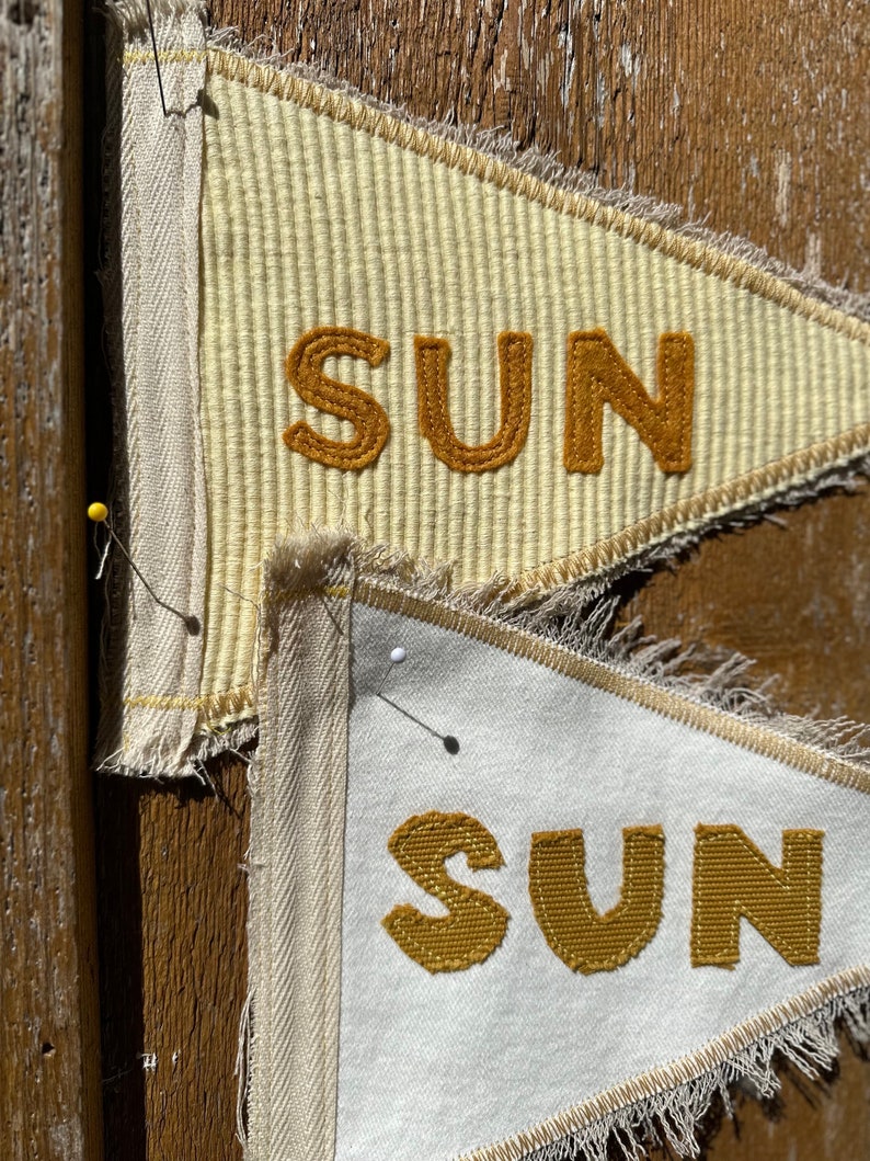 Vintage Inspired Mini 'sun' Pennant: Yellow & Gold Coastal Decor - Etsy