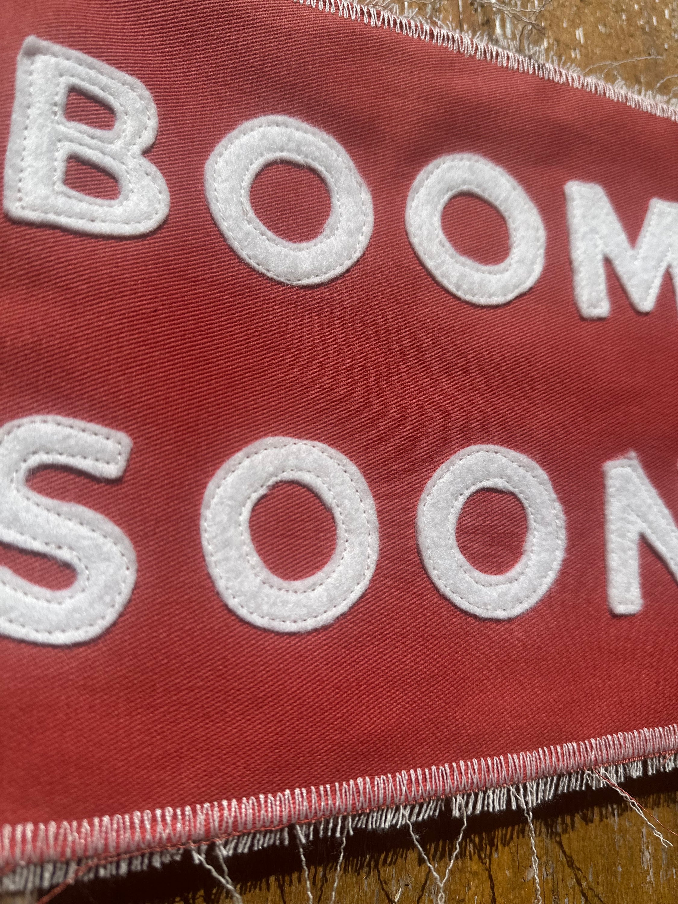 Vintage Inspired Oklahoma University Boomer Sooner Camp Flag Red and ...