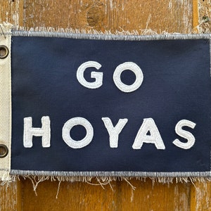 Vintage Inspired Georgetown University Camp Flag Blue and White Colored ...