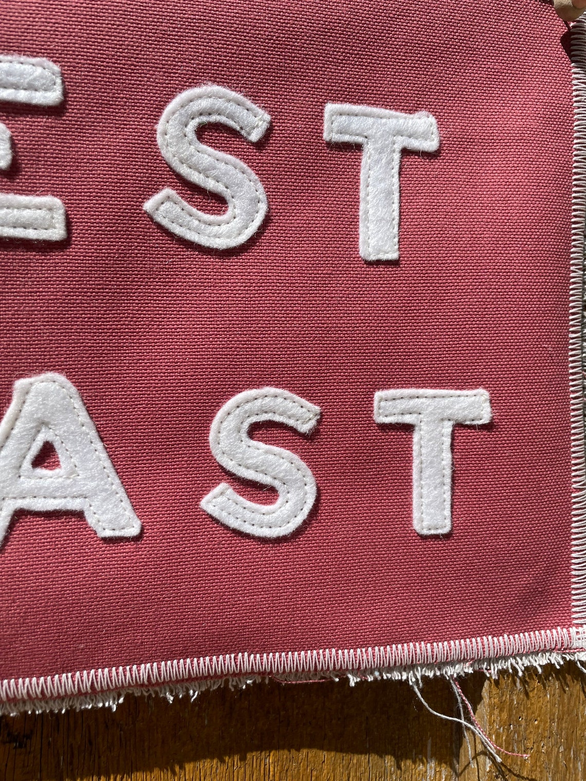 Vintage Inspired Pennant Camp Flag West Coast Upcycled - Etsy