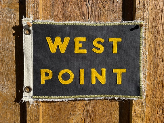 Vintage Inspired WEST POINT Camp Flag Black Salvaged Canvas - Etsy