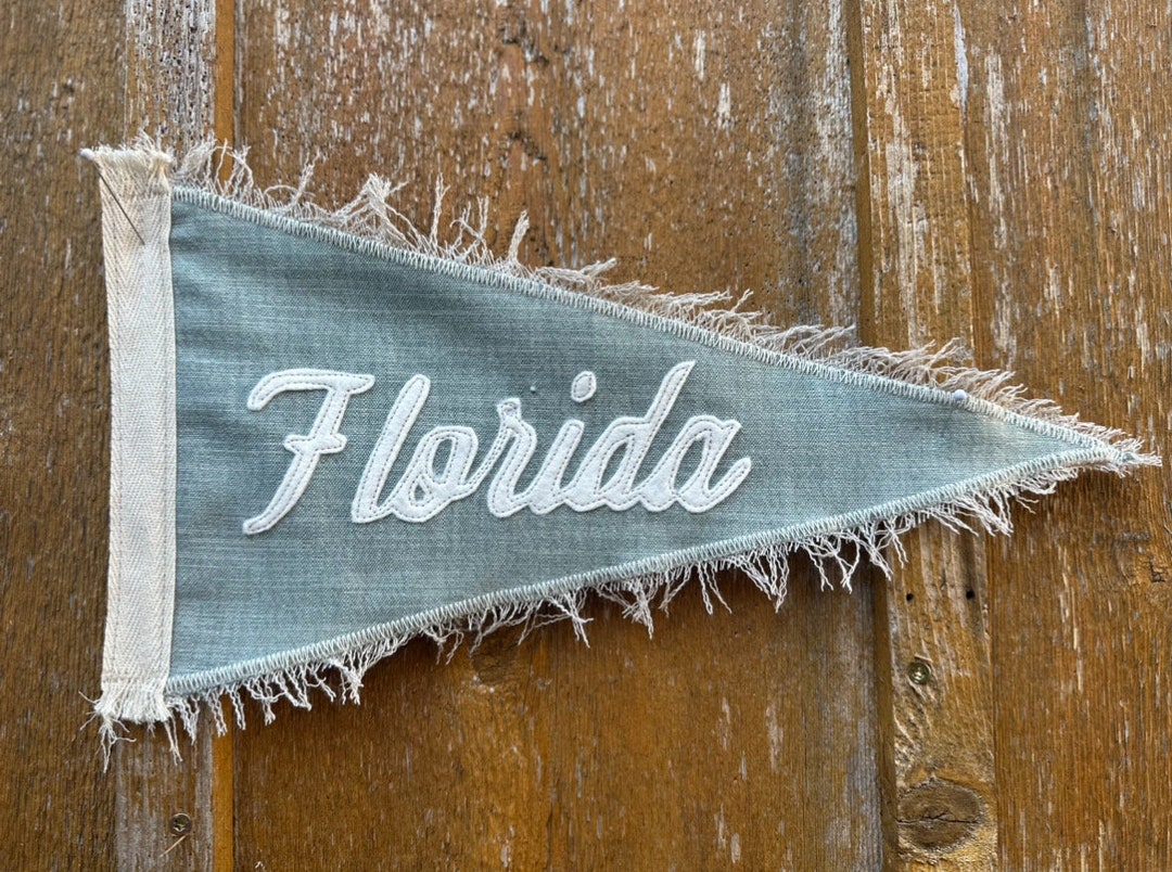 Vintage Inspired Florida Pennant Script Font Beach Florida Salt Surf ...