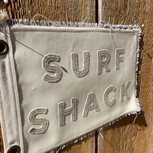 Vintage Inspired Camp Flag Surf Shack Beach Flag Neutral Surfing ...