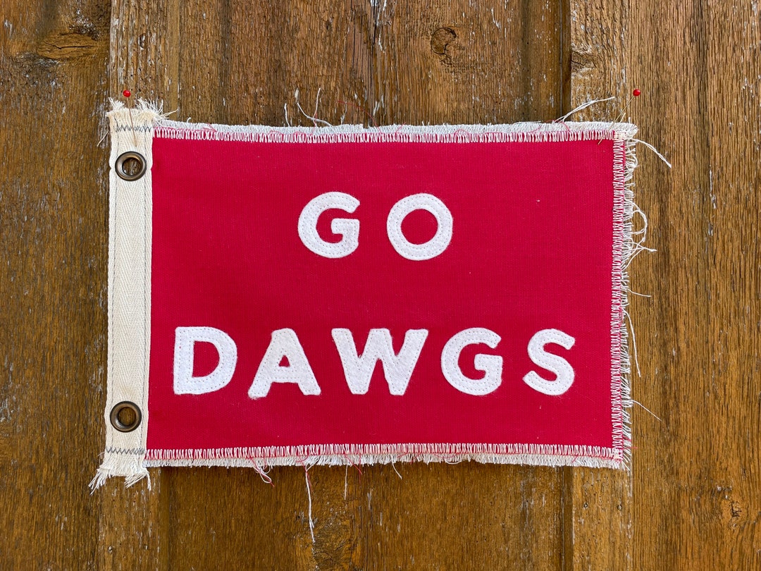 Vintage Inspired UGA Camp Flag: Handmade Go Dawgs Banner - Etsy