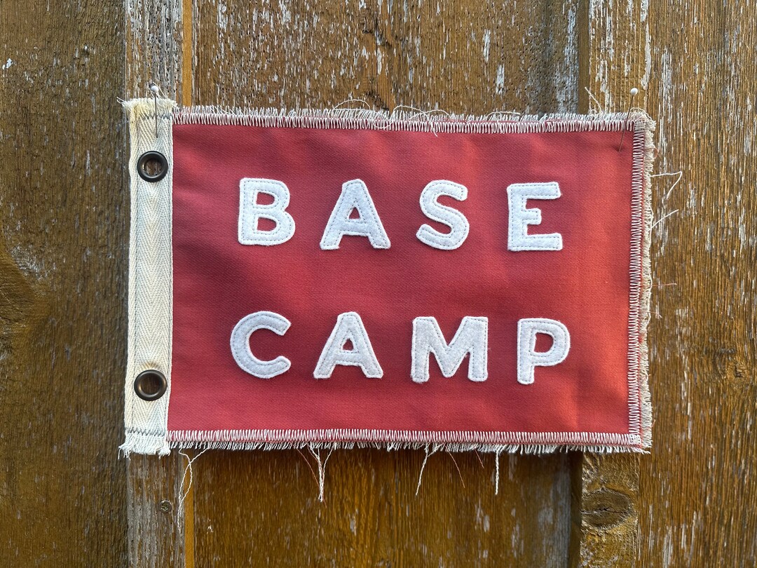 Vintage Inspired Base Camp Canvas Banner: Red Duck Camp Flag - Etsy