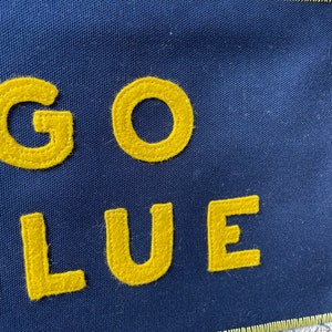 Vintage Inspired Dark Blue Go Blue Camp Flag Banner University of ...