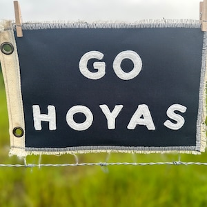 Vintage Inspired Georgetown University Camp Flag Blue and White Colored ...