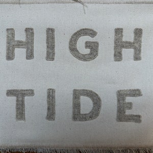 Vintage Inspired Cream Canvas High Tide Camp Flag - Etsy