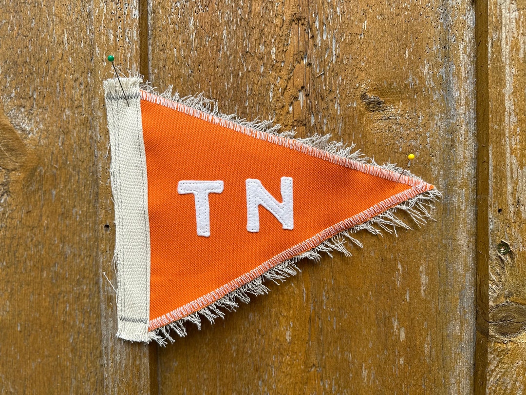 Vintage Inspired TN Pennant Flag: Upcycled Tennessee Vols Decor - Etsy