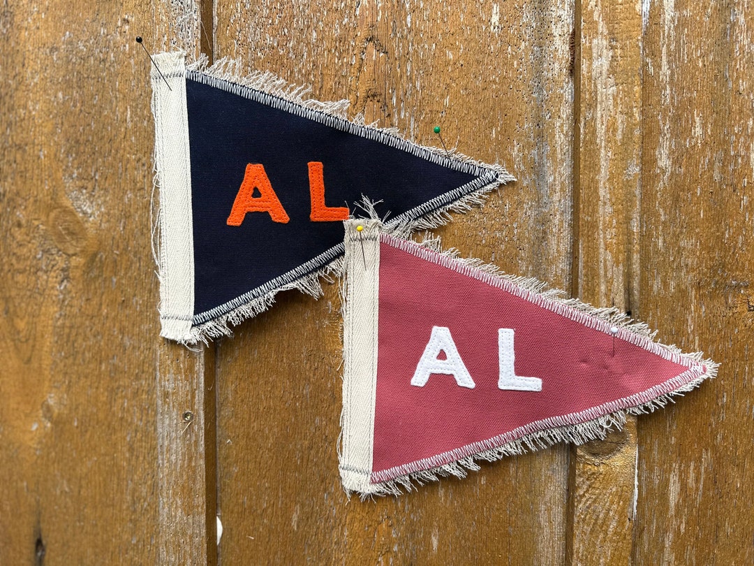 Vintage Inspired Mini Pennant Flag AL Upcycled Recycled Beach Flag ...