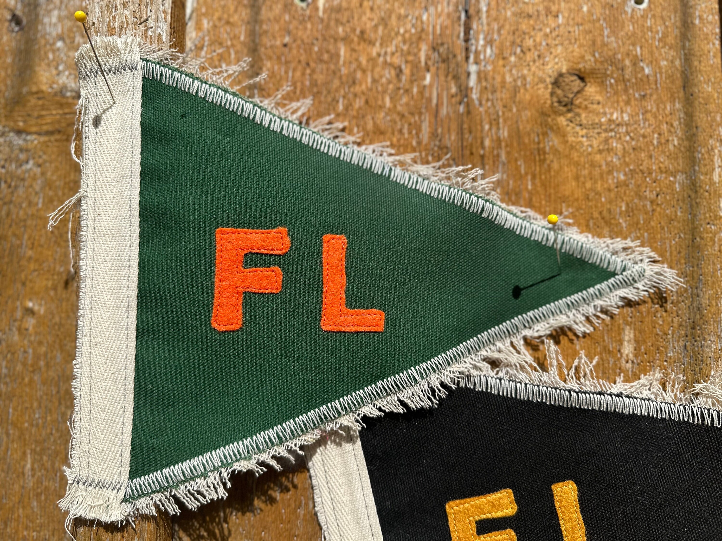 Vintage Inspired Florida Pennant Flag: Machine Stitched Felt Letters - Etsy