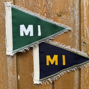 Vintage Inspired Mini Pennant Flag MI Michigan State University ...
