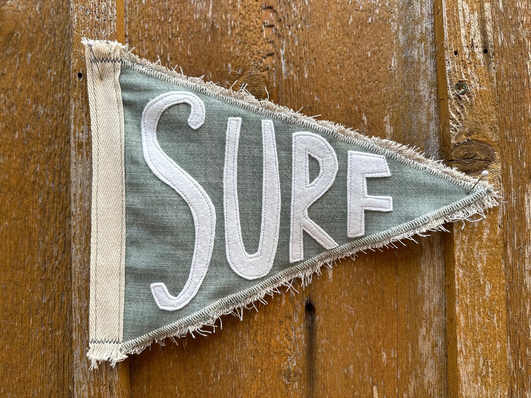 Vintage Inspired Pennant Surf Upcycled Recycled Beach Flag California ...