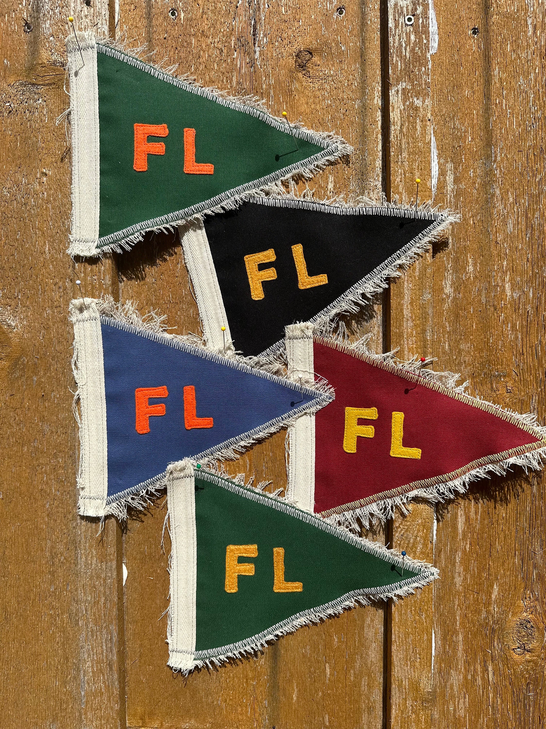 Vintage Inspired Florida Pennant Flag: Machine Stitched Felt Letters - Etsy