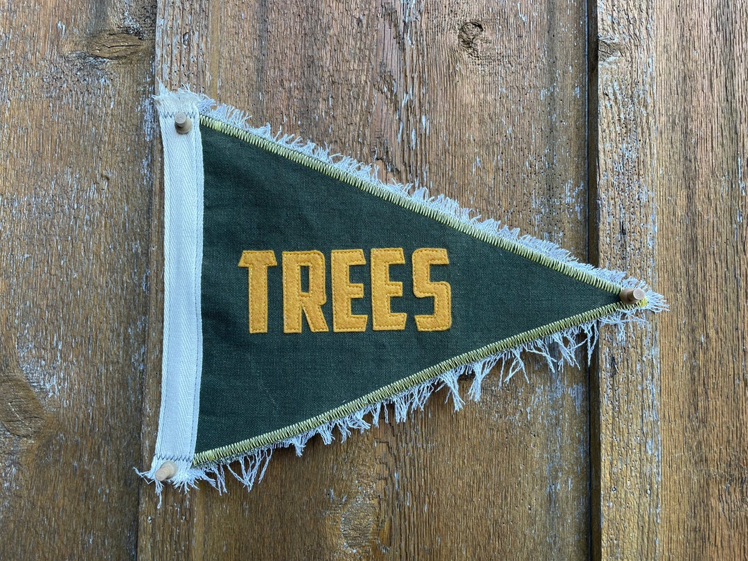 Vintage Army Canvas Green Pennant TREES Upcycled Recycled - Etsy