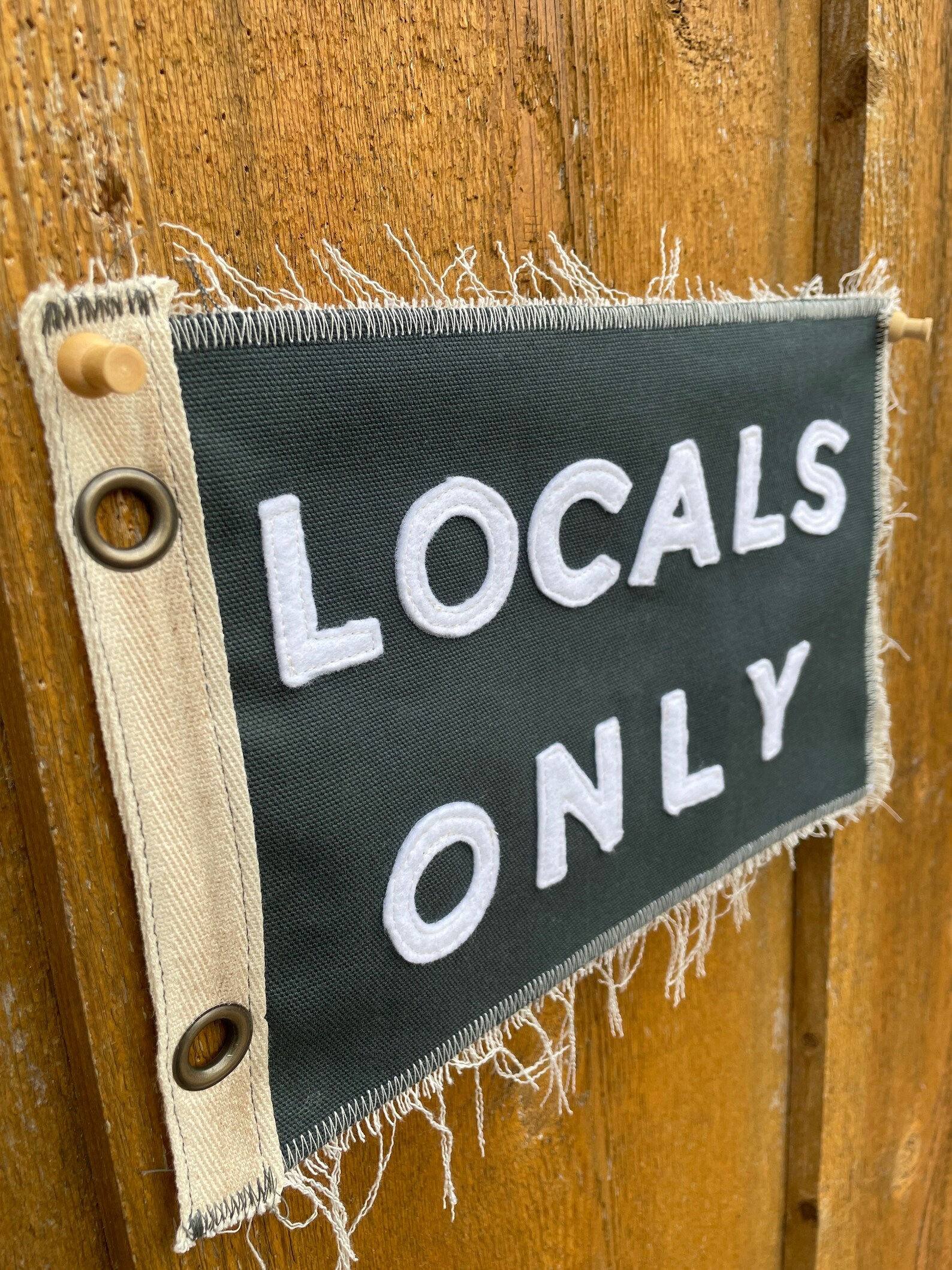 Vintage Inspired LOCALS ONLY Canvas Banner Camp Flag - Etsy