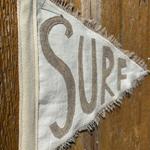 Vintage Inspired Pennant Surf Upcycled Recycled Beach Flag California ...