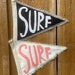 Vintage Inspired Pennant Surf Upcycled Recycled Beach Flag California ...