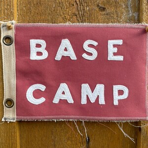 Vintage Inspired BASE CAMP Canvas Banner Camp Flag California | Etsy