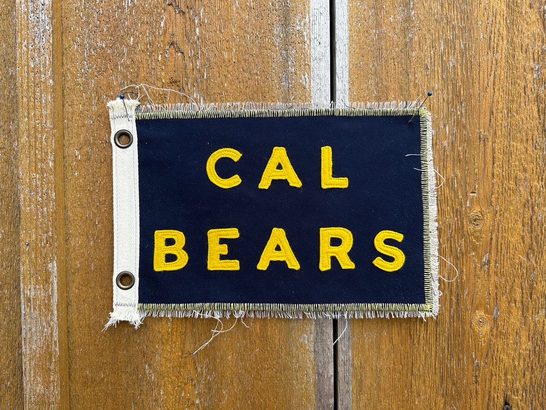 Vintage Inspired Dark Blue Cal Bears Camp Flag Banner University of ...