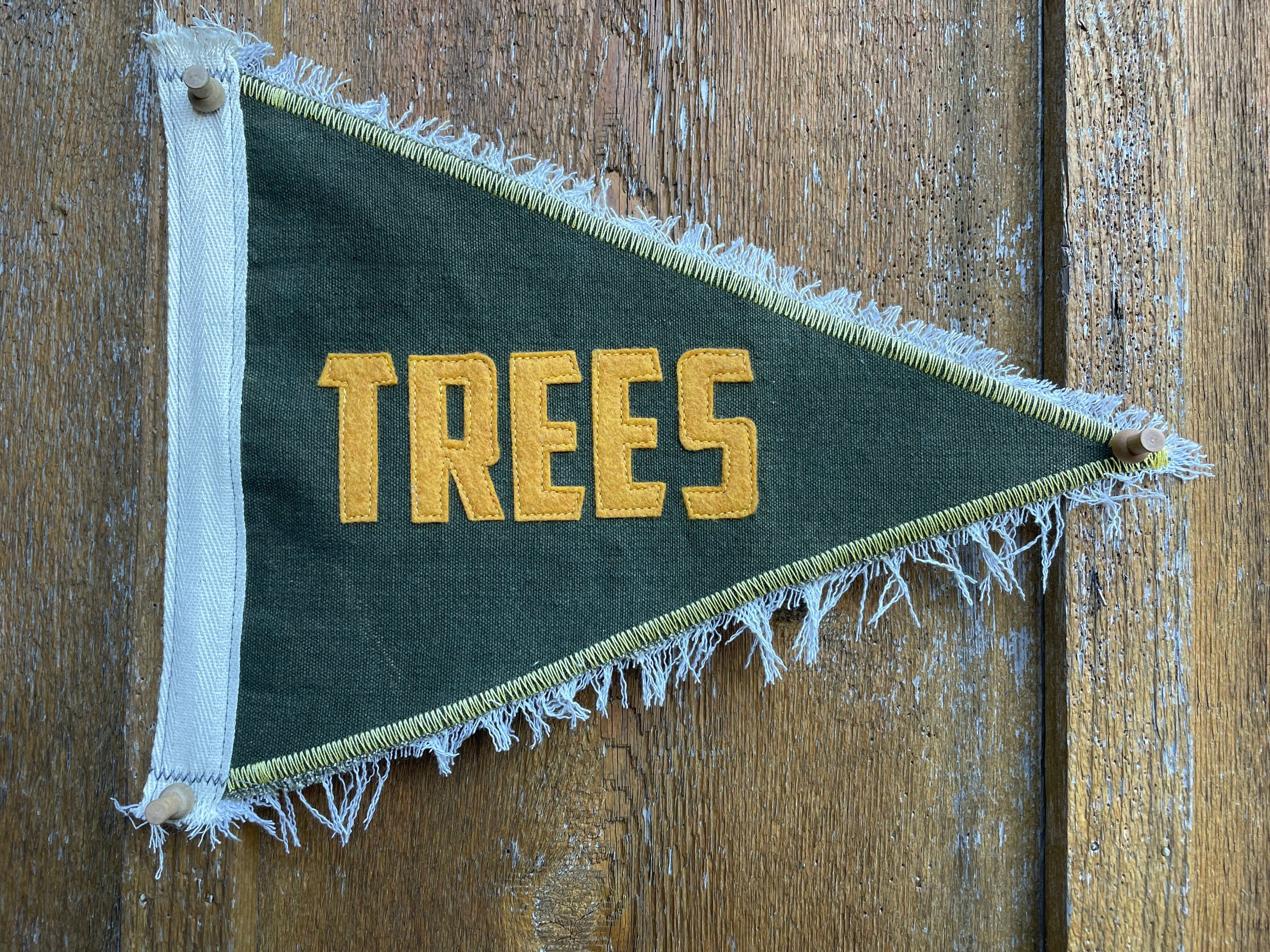 Vintage Army Canvas Green Pennant TREES Upcycled Recycled - Etsy