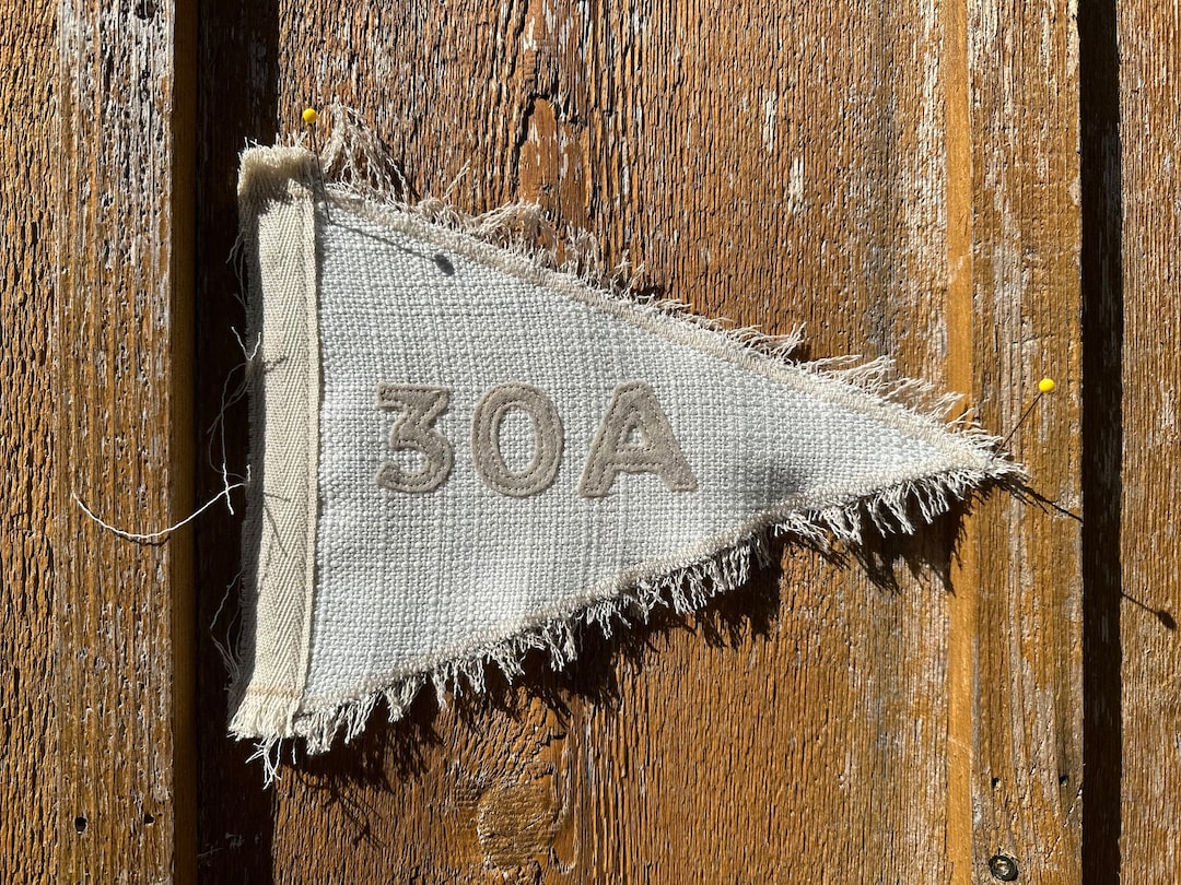 Vintage Inspired Mini Pennant Flag 30A Upcycled Recycled Beach Flag ...