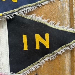 Vintage Inspired Mini Pennant Flag IN Upcycled Recycled Beach Flag ...