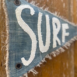 Vintage Inspired Pennant Surf Upcycled Recycled Beach Flag California ...