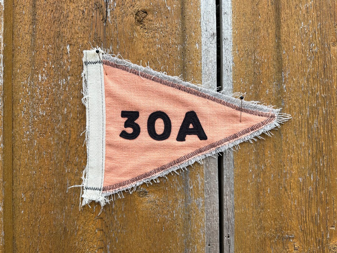 Vintage Inspired Mini Pennant Flag 30A Upcycled Recycled Beach Flag ...