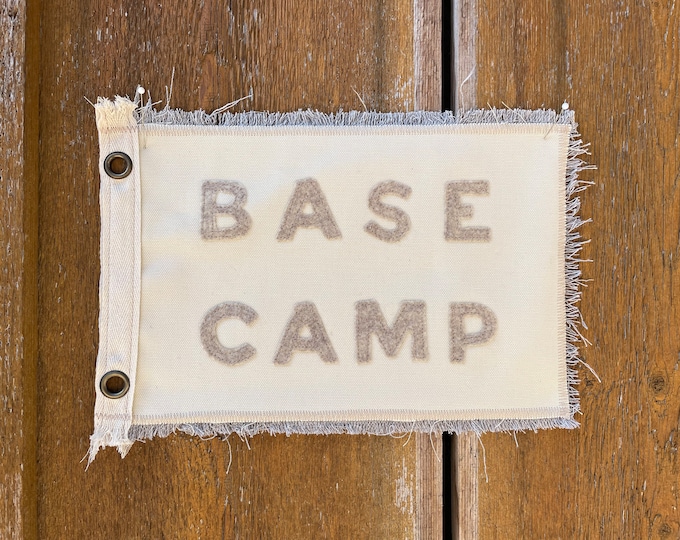 Base Camp Wall Flag Banner, Camping Decor for Living Room or Nursery ...