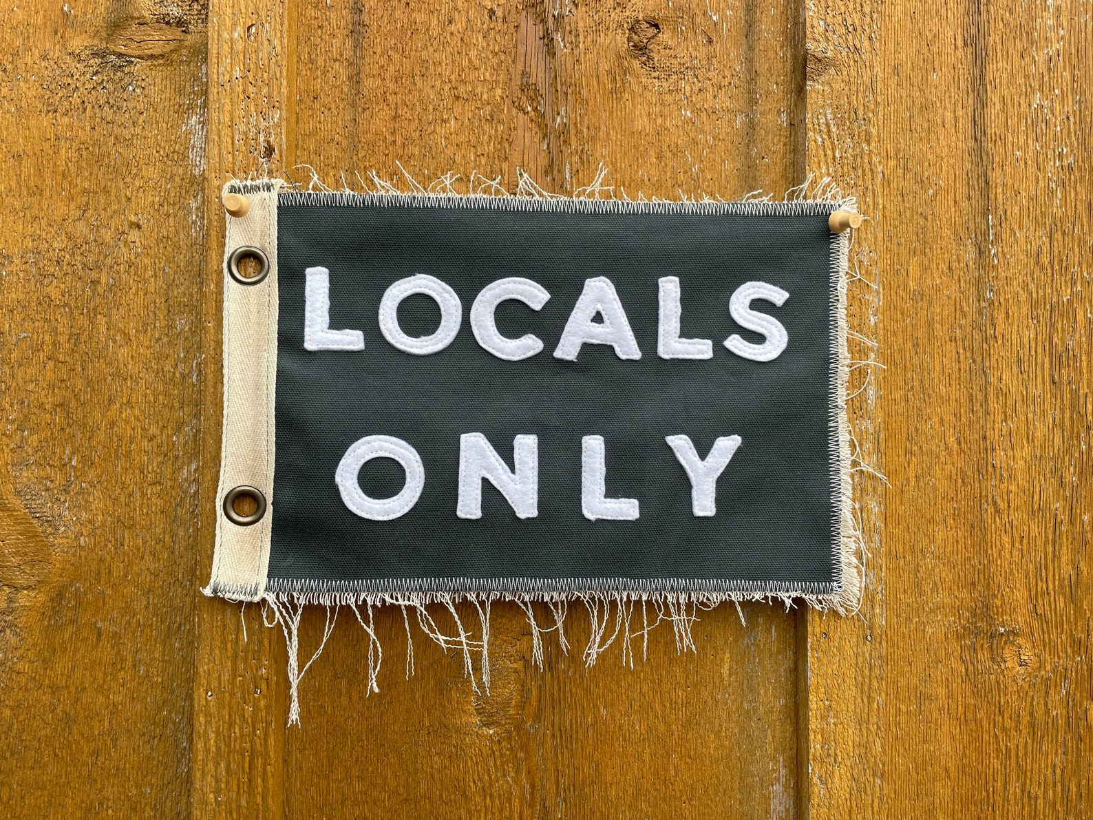 Vintage Inspired LOCALS ONLY Canvas Banner Camp Flag - Etsy
