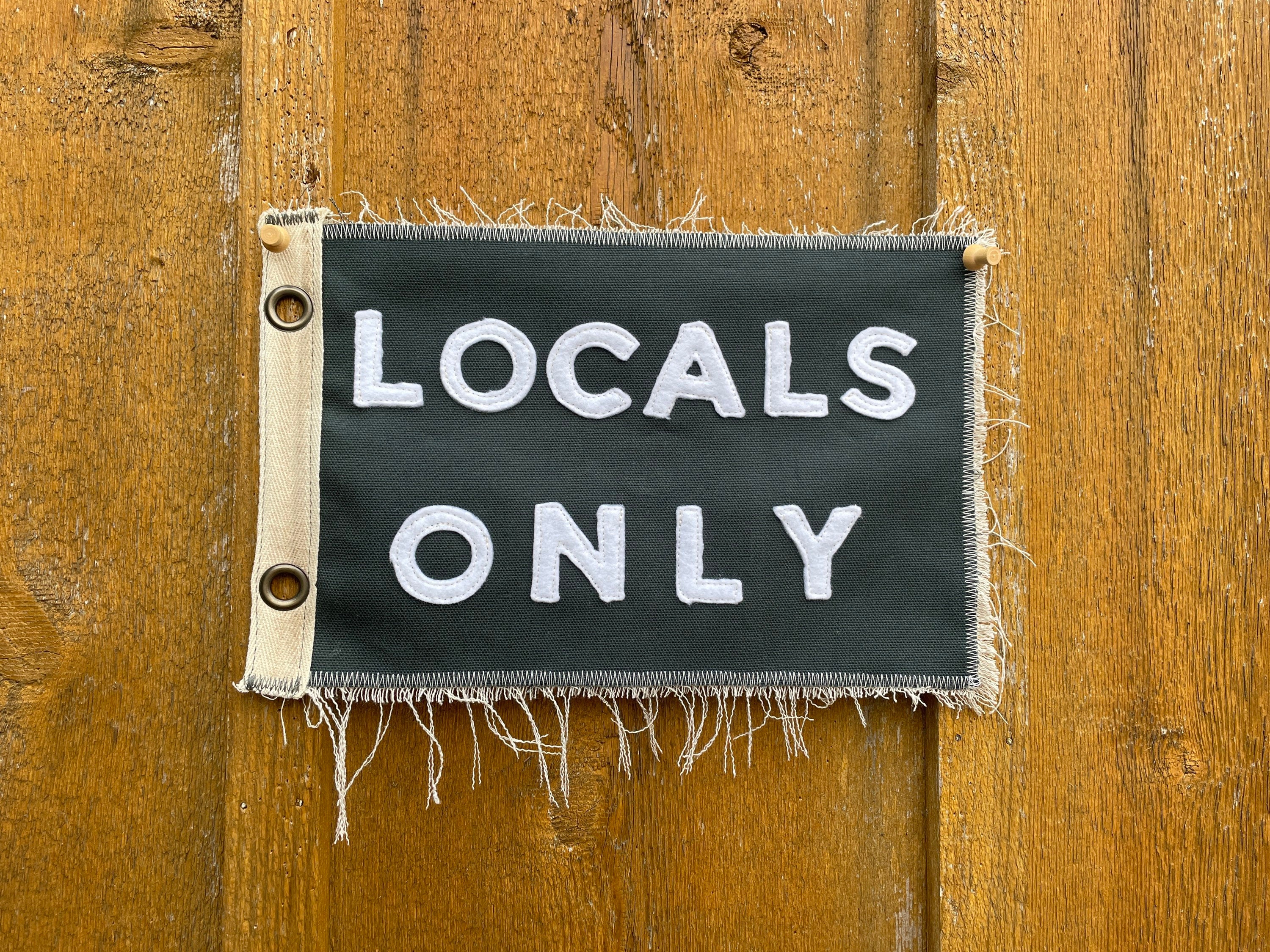 Vintage Inspired LOCALS ONLY Canvas Banner Camp Flag - Etsy