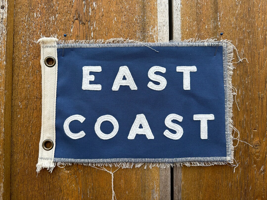 Vintage Inspired Pennant Camp Flag East Coast Upcycled - Etsy