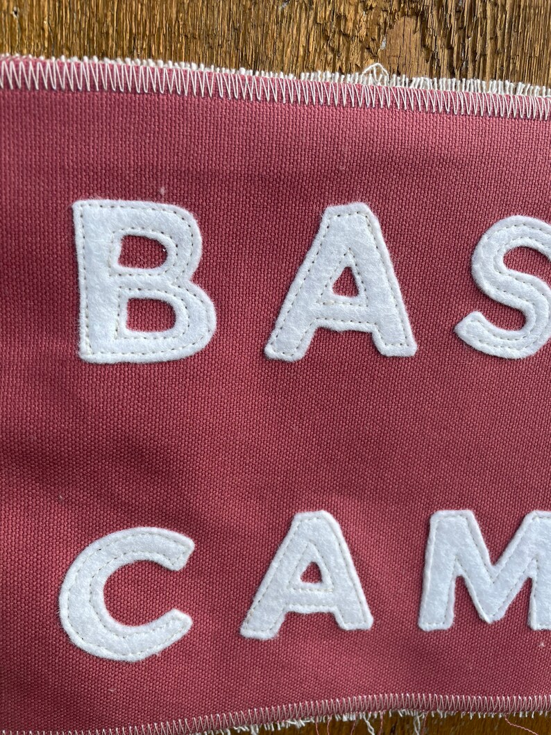 Vintage Inspired BASE CAMP Canvas Banner Camp Flag California | Etsy