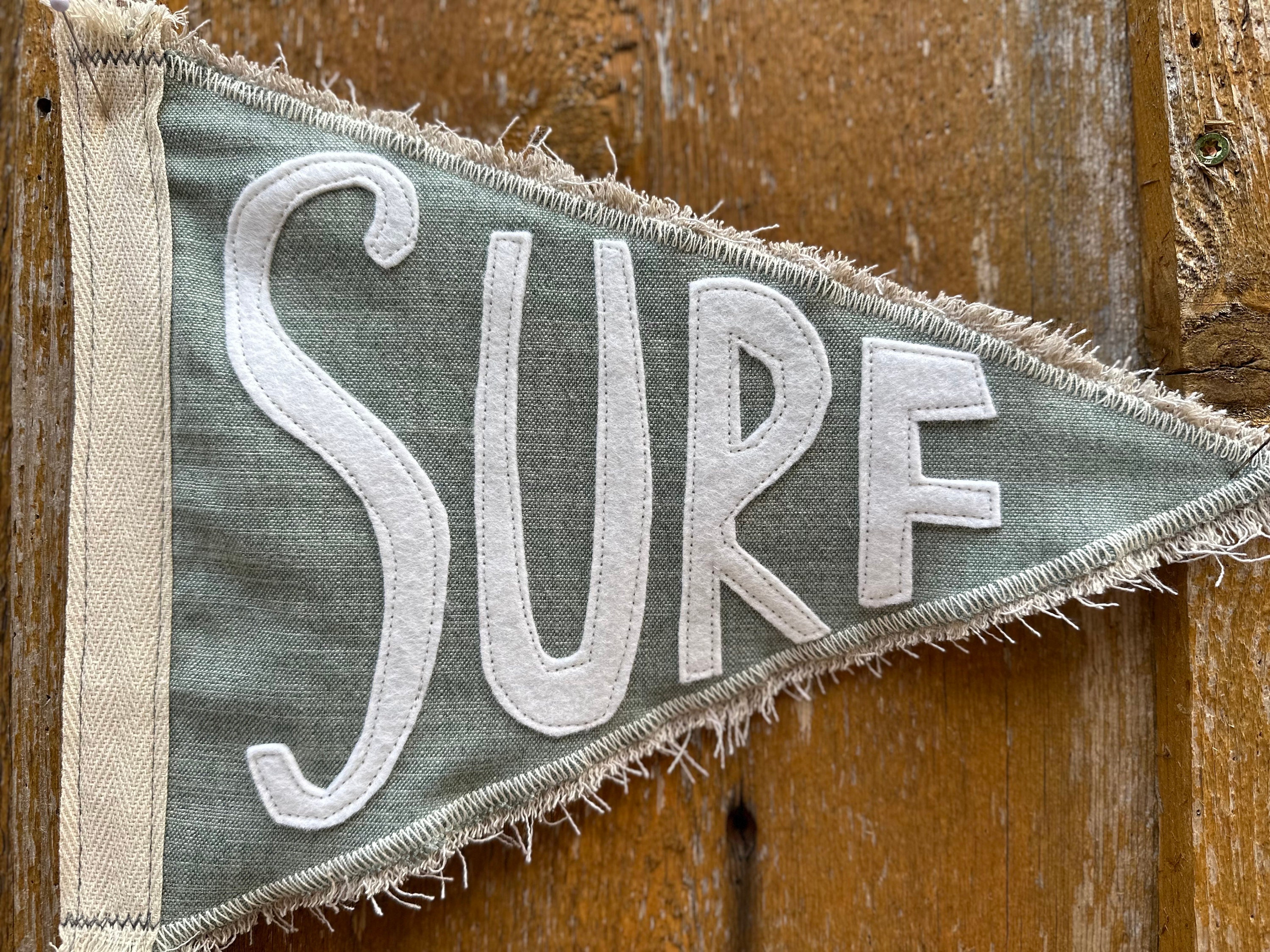 Vintage Inspired Pennant Surf Upcycled Recycled Beach Flag California ...