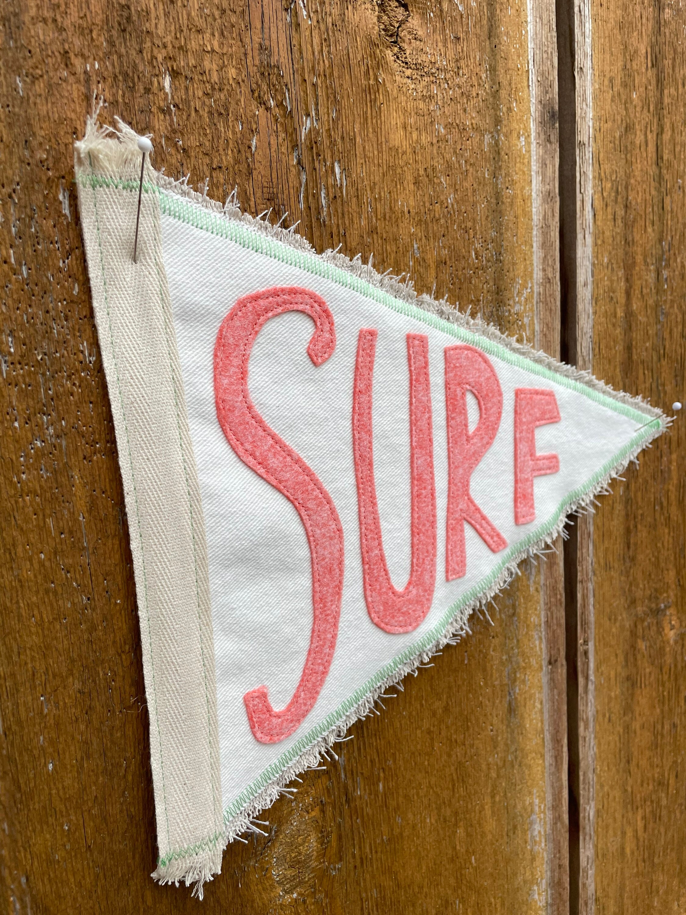 Vintage Inspired Pennant Surf Upcycled Recycled Beach Flag California ...
