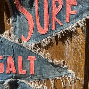 Vintage Inspired Pennant Surf Salt Upcycled Recycled Beach Flag ...