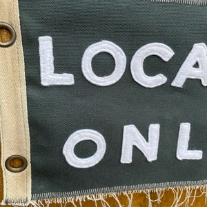 Vintage Inspired Locals Only Canvas Banner Camp Flag California Florida ...