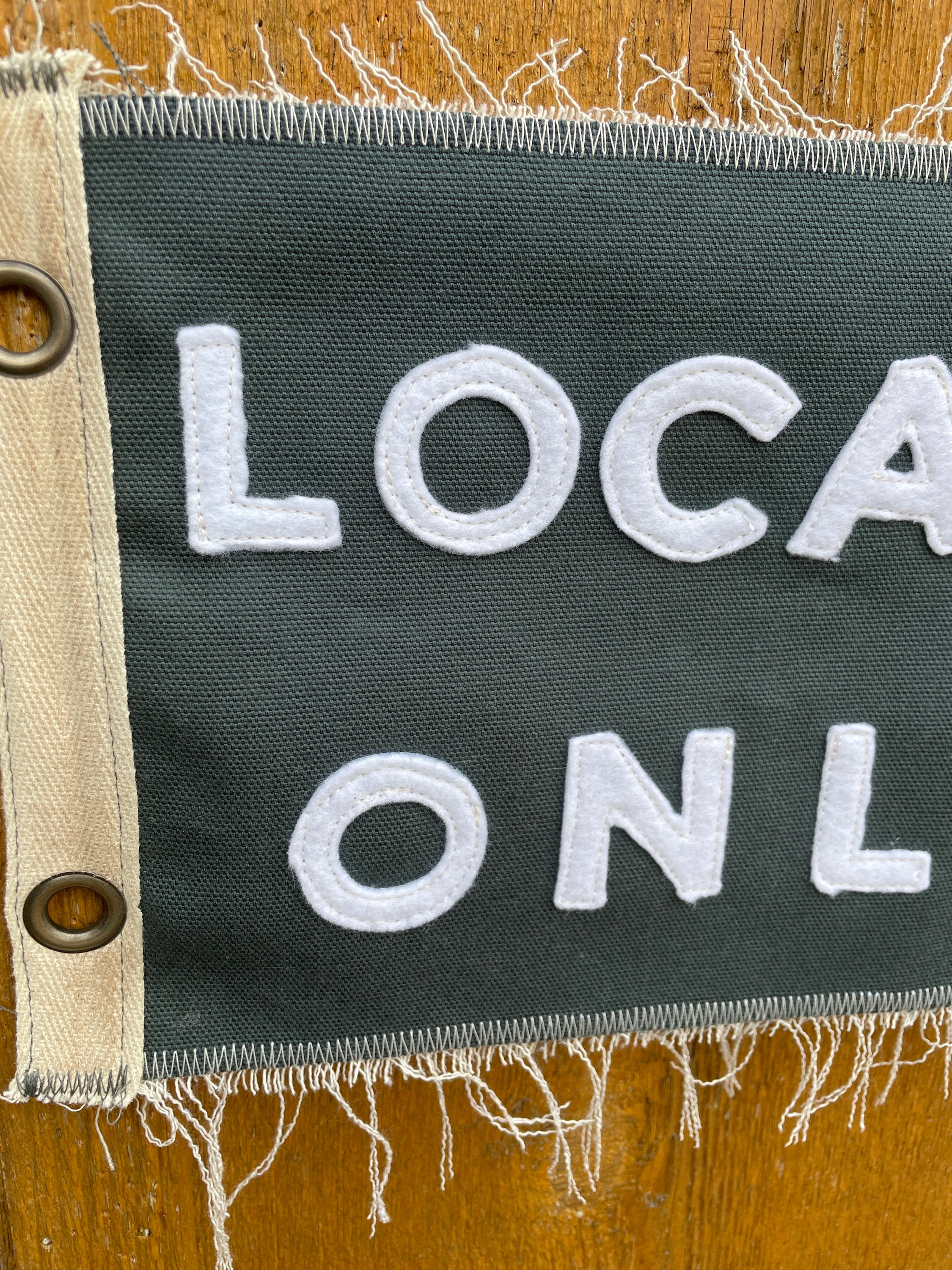 Vintage Inspired LOCALS ONLY Canvas Banner Camp Flag | Etsy