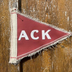 Vintage Nantucket Pennant: Red Fabric ACK Felt Flag - Etsy