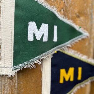 Vintage Inspired Mini Pennant Flag MI Michigan State University ...