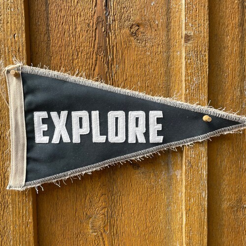 EXPLORE Florida California Ocean Pennant Banner Flag Vintage - Etsy